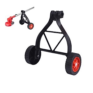 CNImpetus Adjustable String Trimmer Support Wheel for Weed Trimmer, Walk Behind Brush Cutter,Universal Support Auxiliary Wheels Weed Eater Attachments for Weedeaters Weed Trimmer Grass Cutter Holder