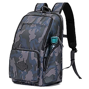 Harley-Davidson Bar & Shield Crinkle Nylon Water-Resistant Backpack - Camo