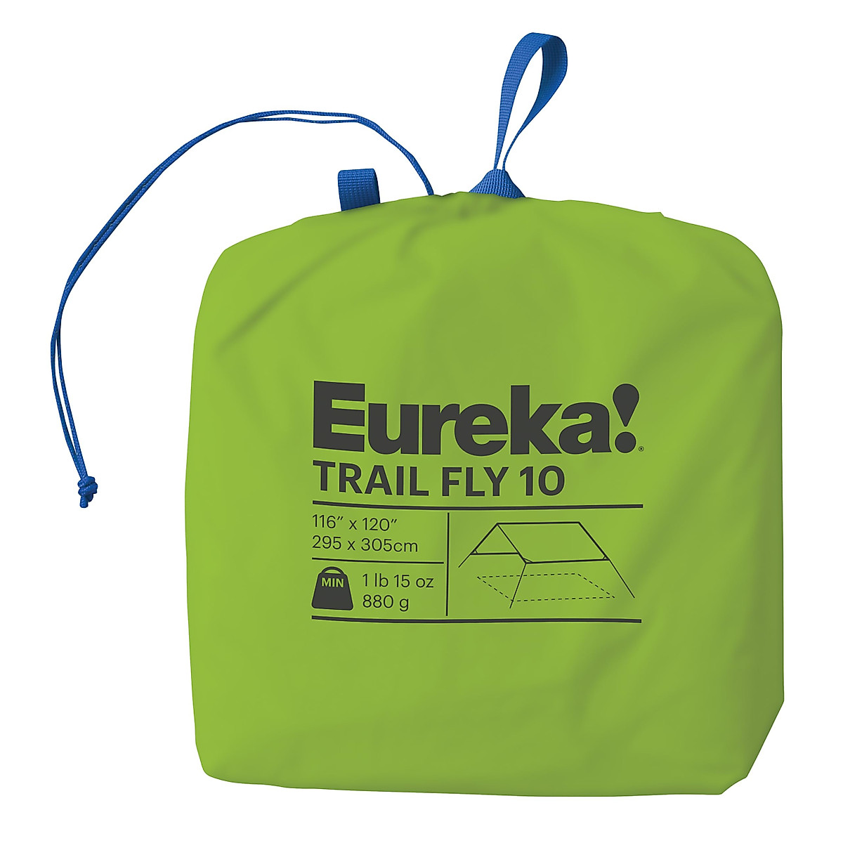 Eureka! Trail Fly Customizable Camping Tarp, 10 Feet, Jasmine Green