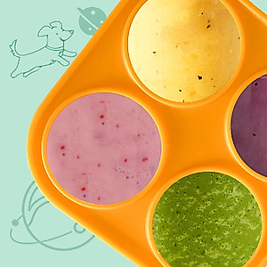 Baitedelai Dog Chew Toys,Treat Tray for Frozen Dog Food,Long-Lasting Durable Fillable Dog Treat Dispensing Dog Toy,Freezable Fillable Rubber Dog Toys with Silicone Treat Tray (Treat Mold)