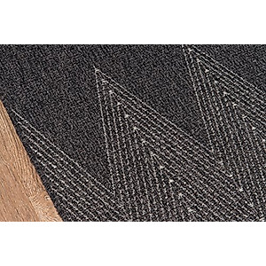 Momeni Rugs Como Contemporary Geometric Indoor Outdoor Area Rug, 2'7" x 7'6", Charcoal
