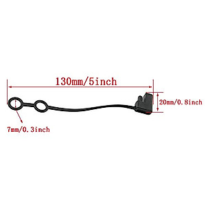 HJ Garden 10pcs SAE Plug Replacement Waterproof Protection Cover Cap Lid Top, Black