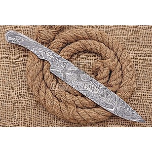 HUNTEX Unique Custom Handmade Hand-Forged Twist Pattern Damascus Steel 13 Inch Long Full Tang Razor Sharp Hunting Blank Blade Neck Sticker Knife