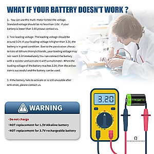 tyrone ER14250 1/2AA 3.6v Lithium Battery LS14250 1200 mAh 1/2aa Batteries Compatible with Dogwatch Dog Collar Meter Sensor/Movement Monitor/Home Security/Alarm System [ Value Packing ][ 16 Pack ]