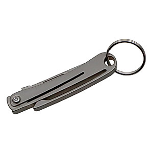 outROAR Gear Titanium Keychain Knife & 10 Replaceable Razor Blades, Mini Folding Scalpel Pocket Knife Box Cutter Hobby Knife