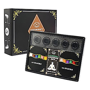 Spell Taper Candles Set for Witchcraft，48 Colored Mini Ritual Chime Candle Sticks and 5 Black Holders，Supplies Tools for Prayer Meditation Metaphysical，Ritual, Altar, Wicca Spells & Witch Rituals