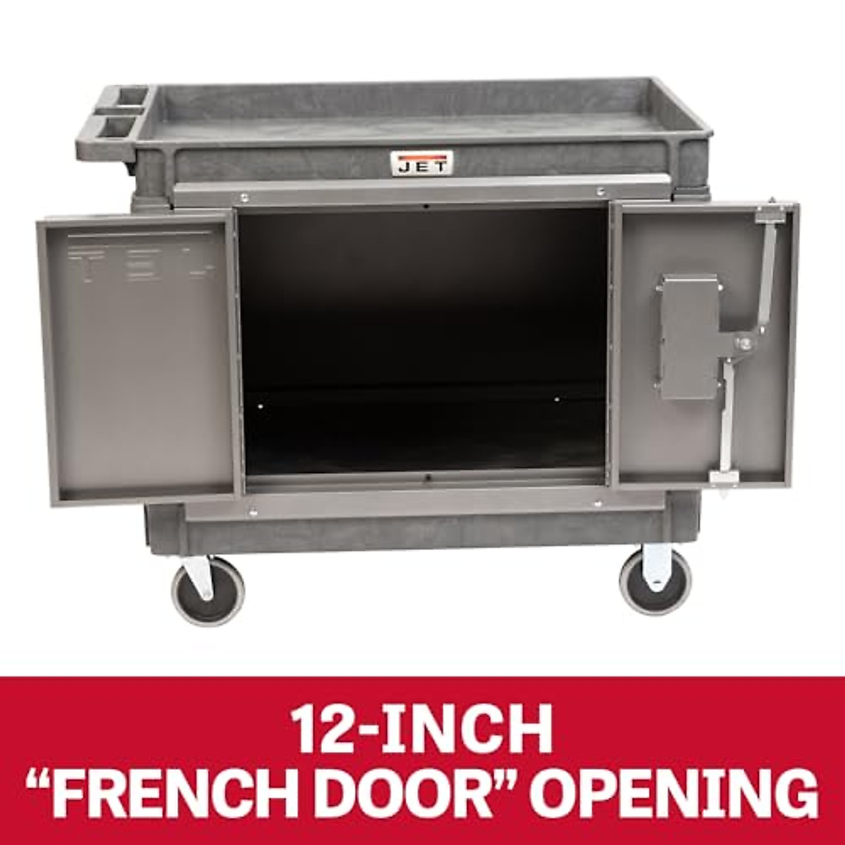 JET PUC-4126 Resin Utility Cart with JT1-126 LOAD-N-LOCK Security System