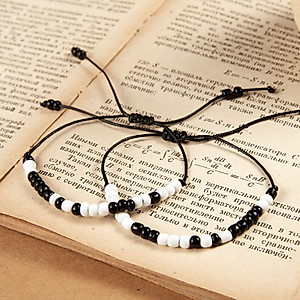 Desimtion Valentines Day Gifts for Him Boyfriend, Couples Bracelets Gift Ideas for Her Girlfriend I Love You Morse Code Bracelet Matching Bracelets for Bf and Gf Husband