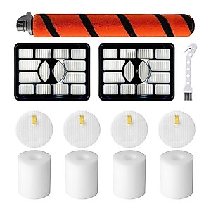 Amyehouse Hepa Foam & Felt Filter Brushroll Replacement Kit for Shark Rotator Professional Lift-away DuoClean Vacuum ZU780 ZU782 ZU785, Replaces Part # 1395FC831 & Xff500 & Xhf500