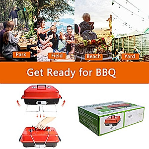 GEERTOP Portable Charcoal Grill with Lid Folding Barbecue Grill for Outdoor Camping Cooking Small Table Top BBQ Grill for Picnic Patio Backyard