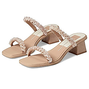 Dolce Vita Women's River Low, SCULPTURAL Heel, Blush Multi Pearls, 9.5