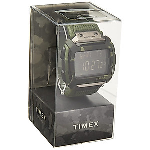 Timex Command Shock Digital CAT 54mm Watch – Olive Camo with Resin Strap