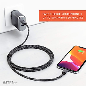 Satechi USB C to Lightning Cable – Apple MFi Certified – iPhone Fast Charging Cable – for iPhone 14 Pro/14/14 Plus, iPhone 13 Pro Max/13 Pro/13/13 Mini, AirPods Pro, AirPods 3/2/1 (6ft/2m)
