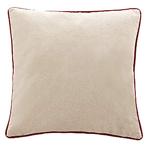 Safavieh Home Merry Green and Red and Beige Christmas 18-inch Decorative Pillow Pillow, 1 Count (Pack of 1)