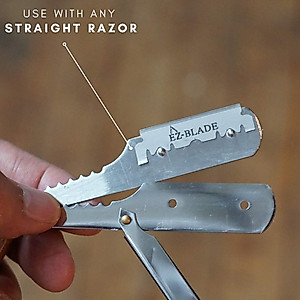 EZ BLADE Double Edge Razor Blades. 100 Count For Straight Razor Or Safety Razor