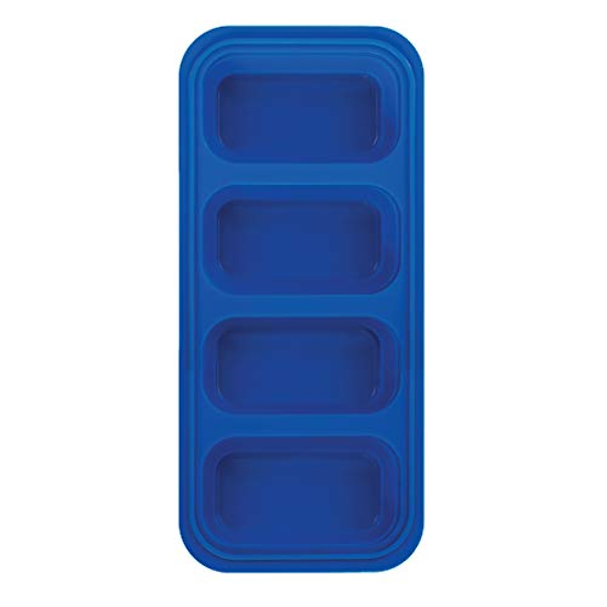 HIC Kitchen Prep-N-Freeze Portion Tray with Lid, Collapsible LFGB Silicone, 6-Ounce Sections
