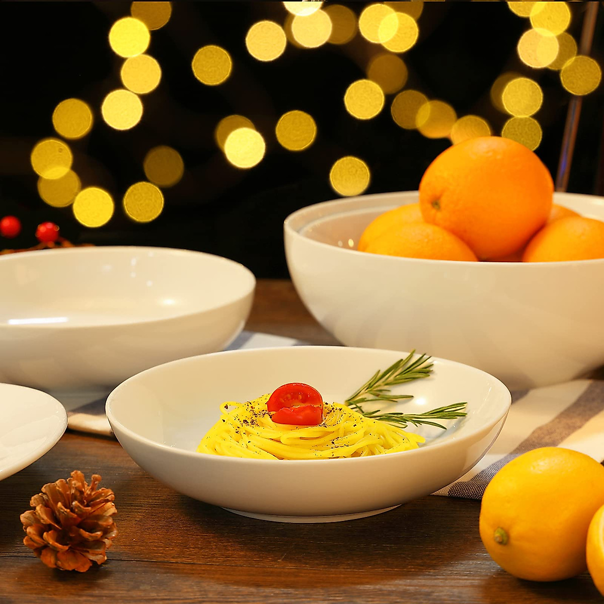 Yedio 90 oz Pasta Bowls 10 oz Porcelain Bowls