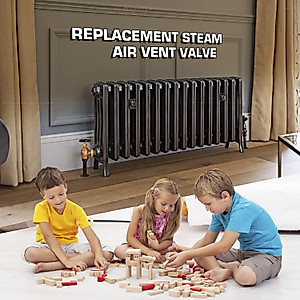 Midline Valve 6I342 Steam Radiator Valve; Air Vent Temperature Control; 1 in. FIP x Male Union; Brass