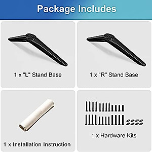 Base Stand fit for TCL Roku 32in 40in 43in 49in 50in 55in Smart TV for 32S305 32S3800 32S4610R 32S3850 32S3850A 40S325 40FD2700 40FS3800 50S423 TV Stand Base with Screws and Instruction