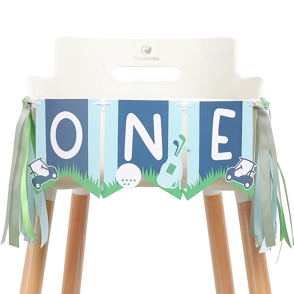 Golf One Birthday High Chair Banner - Golf 1st Birthday Decorations,Golf 1st Birthday High Chair,Hole In One First Birthday Decorations,Hole In One High Chair Banner,Golf Boy 1st Birthday Photo Props