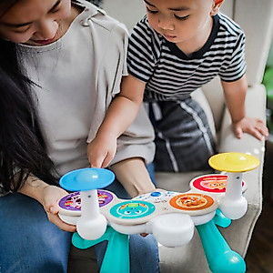 Baby Einstein Together in Tune Drums​ Safe Wireless Wooden Musical Toddler Toy, Magic Touch Collection, Age 12 Months+