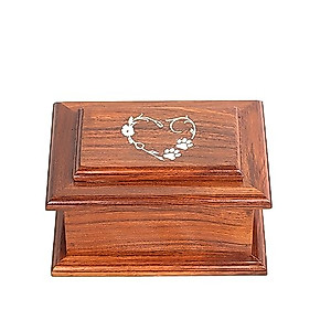 SUPER QUALITY HANDICRAFTS INDIA Rosewood Urns For Pet Ashes | Handmade Urns | Burial Urns | Funeral Urns | Handmade Urns | Decorative Urns | Wood Cremation Urns For Cat and Dog Ashes