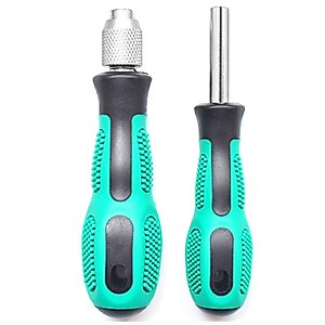 1/4 Hex Screwdriver Bit Holder Handle 2PCS, SKZIRI Hex Screwdriver Bit Handle Holder Set with 1 Quick Change Handle and 1 Magnetic Screwdriver Bit Holder Handle