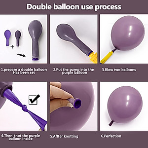 Purple Balloon Garland Arch Kit Lavender Lilac Double Stuffed Balloons Set For Birthday Baby Shower Graduation Prom Sweet 16 Encanto Wednesday Addams