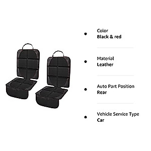 Car Seat Protector, 2 Pack Large Auto Car Seat Protectors for Child Car Seat, Thick Carseat Seat Protector with Organizer Pockets