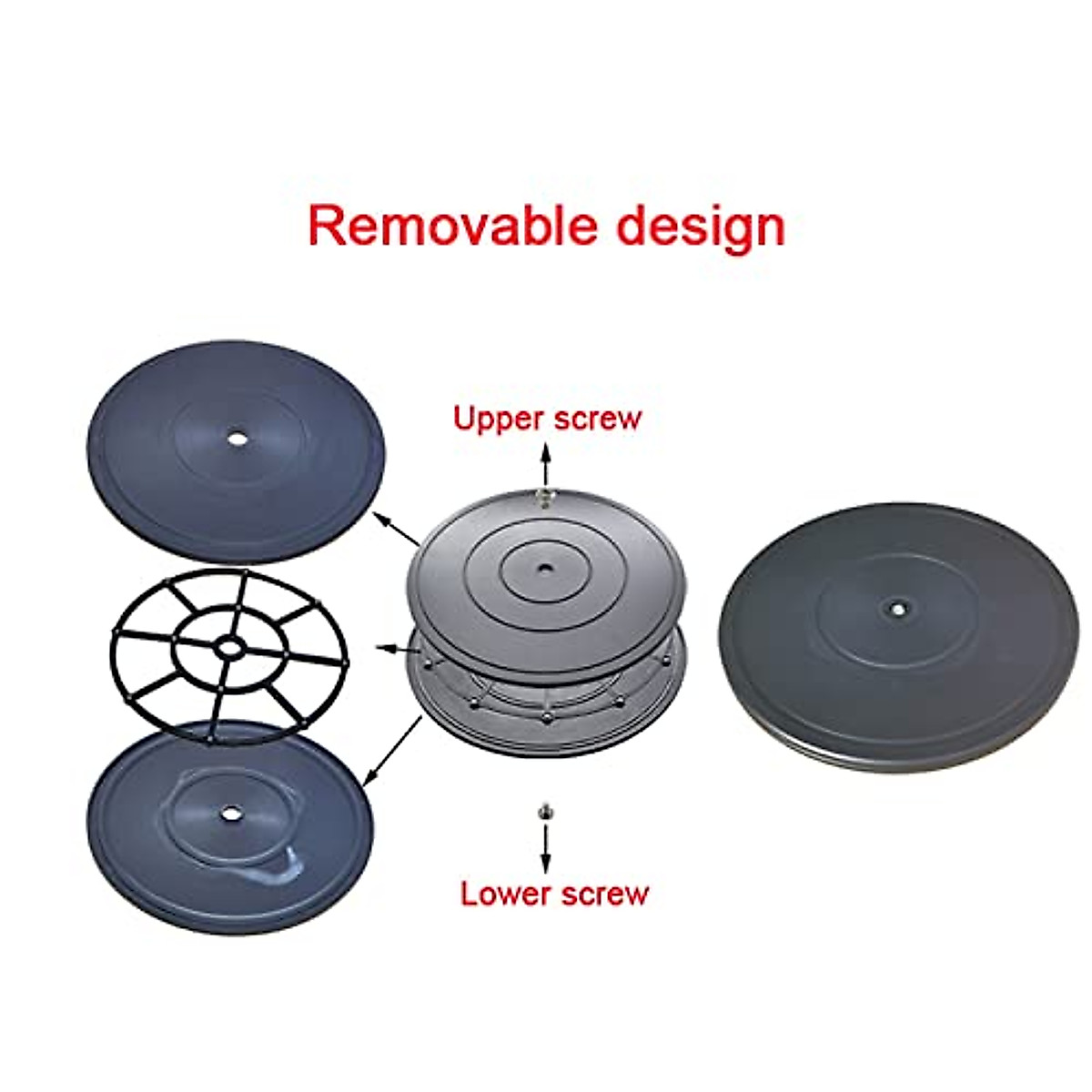 Bonsai Turntable Stand, Rotating Garden Swivel Stand, Stainless Steel Ball Bearings, It Can Bear 100kg, Multi-use Rotating Platform For Monitor Laptops Speakers Bonsai Plants Cake Clay ( Color : 4 pac