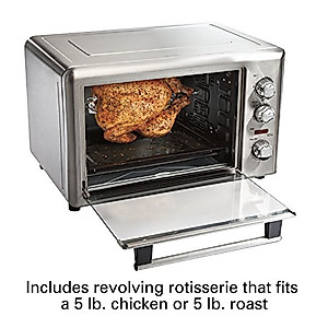 Hamilton Beach Countertop Rotisserie Convection Toaster Oven, Extra-Large, Stainless Steel (31103DA)
