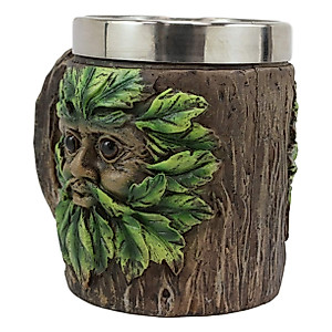 Ebros Gift Whimsical Magic Forest Spirit Chibi Greenman Drink Mug With Tree Bark Design Texture Beer Stein Tankard Coffee Cup 16oz Fantasy Willow Of The Wisteria Woods