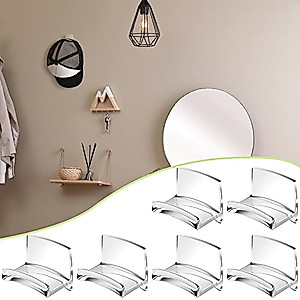 Adhesive Hat Hooks Hat Rack Strong Hold Hat Hangers Plastic Hat Holders Wall Hat Organizer for Door, Closet, Office, Bedroom, Clear (16 Pack)