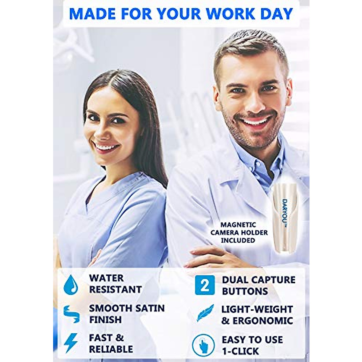 Intraoral Camera Dental Camera DARYOU DY-60 720P HD 4X Zoomable. Button Work w/Eaglesoft,Dexis,Carestream,Suni More