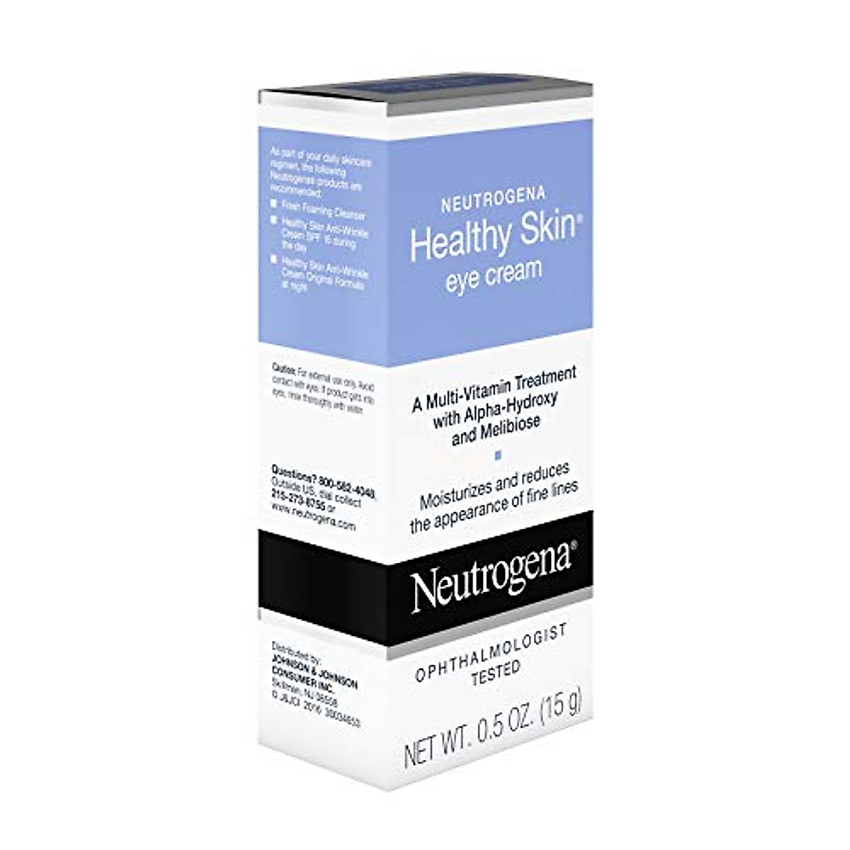 Neutrogena Healthy Skin Anti-Wrinkle Eye Cream with Alpha Hydroxy Acid (AHA), Vitamin A and Vitamin B5 - Firming Under-Eye Cream for Wrinkles and Fine Lines, 0.5 oz
