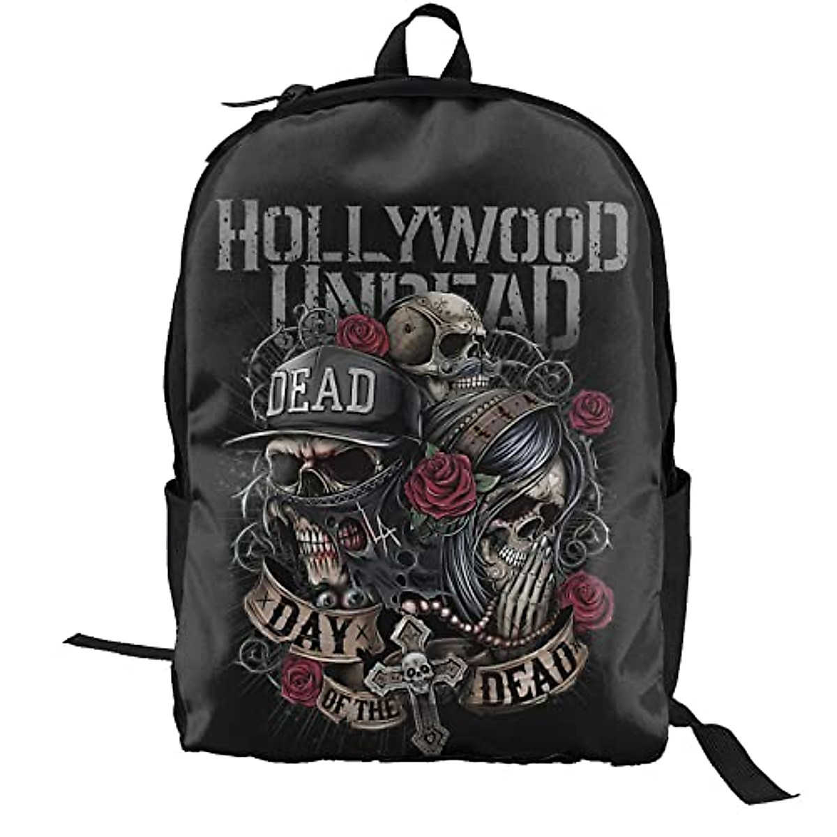Hollywood Rock Band Undead Backpack Computer Bag Student 3d Print Shoulders Daypack Casual Unisex Lightweight Backpack For Boy&Girl&Men&Women With Bottle Side Pockets