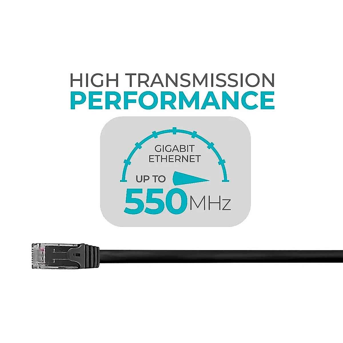 Monoprice Cat6 Ethernet Patch Cable - 1 Feet - Black (12 Pack) Snagless RJ45, 550MHz, UTP, Pure Bare Copper Wire, 24AWG - FLEXboot Series