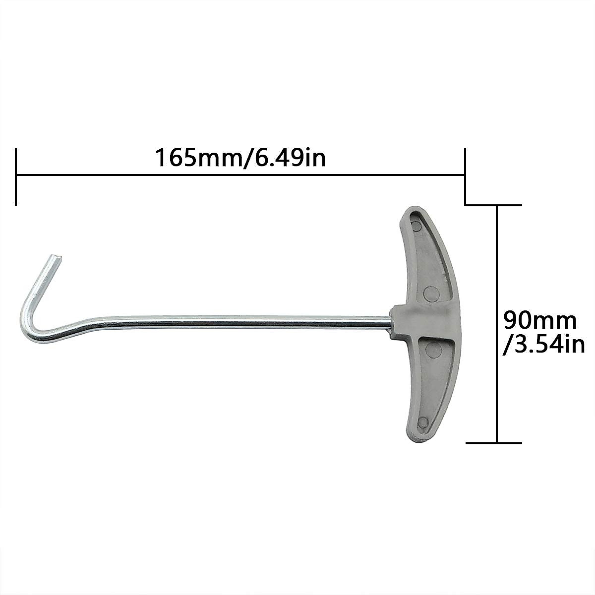 ZRM&E Carbon Steel Tent Ground Nail Puller 165x90mm Tent Peg Ground Hook Extractor Remover for All Kinds of Nails, Garden and Entertainment Facilities