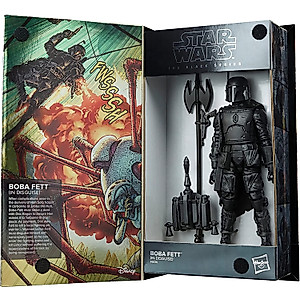 Star Wars The Black Series Boba Fett (in Disguise) SDCC Exclusive 6-Inch-Scale War of The Bounty Hunters Comic Set F5536 Multicolored Collectible by Hasbro Ages 4 and Up, Black,multicolored