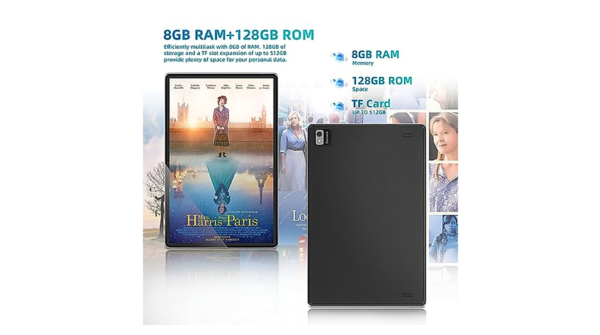 SGIN 10.1" Android Tablet - 8GB RAM, 128GB Storage