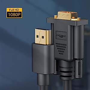 HDMI to VGA Cable 2-Pack, 3.3 Feet Gold-Plated Computer HDMI to VGA Monitor Cable Adapter Cord for Computer, Desktop, Laptop, PC, Monitor, Projector, HDTV, and More (NOT Bidirectional)