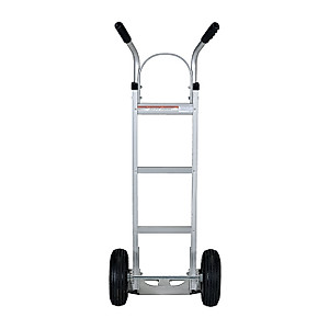 Vestil DHHT-500A Aluminum Hand Truck with Dual Handle, Pneumatic Wheels, 500 lbS Load Capacity, 49" Height x 20-1/4" Width x 18" Depth