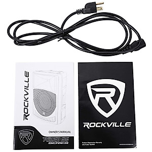Rockville RPG8 Powered Active 400 Watt 2-Way DJ PA Speaker System, 8 inch,Black