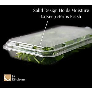 JA Kitchens 2 Ounce Large Herb Clamshell Container - Disposable - Pack of 20
