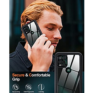 LeYi for Moto G Stylus 5G Case（2021）, Motorola G Stylus 5G Case with 2 Tempered Glass Screen Protector, Full-Body Shockproof Bumper Rugged Hybrid Clear Phone Case for Moto G Stylus 5G, Black/Clear