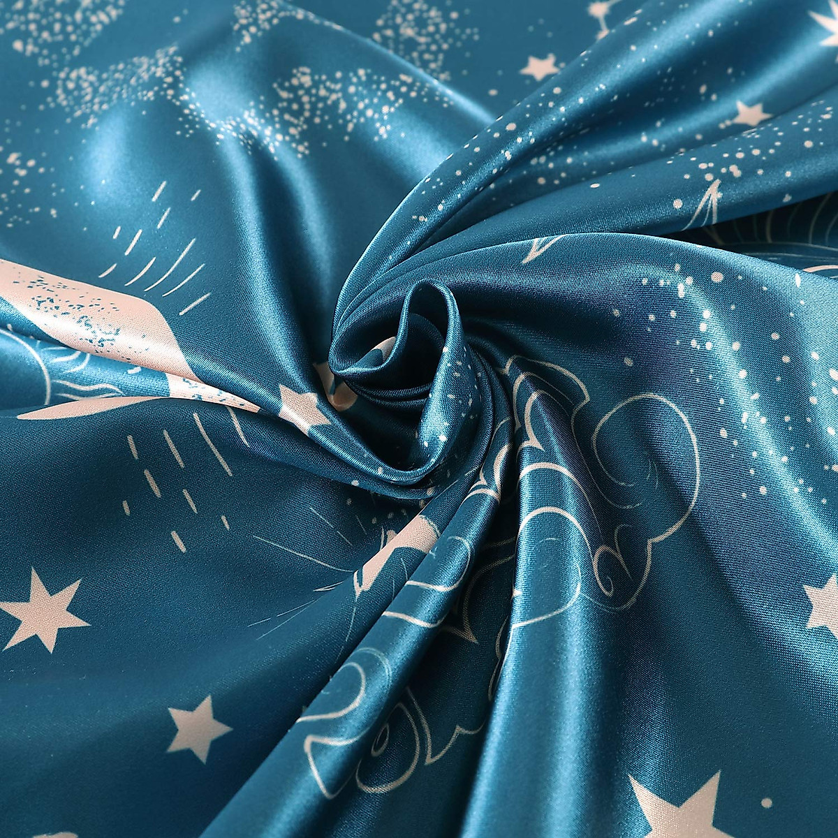 EXQ Home Satin Pillowcase Silky Satin Pillowcase for Hair and Skin,Soft Printed Pillow Cases Queen Size Set of 2 Satin Pillow Case with Envelope Closure Similar to Silk Pillow Cases