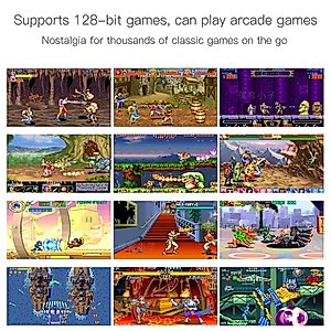 4.3'' 8GB 128 Bit Retro Handheld Game Console Portable Video Game Built in 10000 Games Built-in Support USB 2.0 High Speed Transmission (Black)