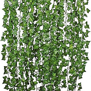 winvin 84 Feet Silk Ivy Garland,Greenery Leaf Vine Garland Artificial Hanging Plant Foliage for Wedding Party Home Garden Wall Decoration