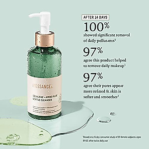 Biossance Squalane + Amino Aloe Gentle Cleanser. Foaming Gel Face Wash to Deeply Clean Pores and Remove Makeup. Hydrating, Non-Stripping Formula (6.76 fl oz)