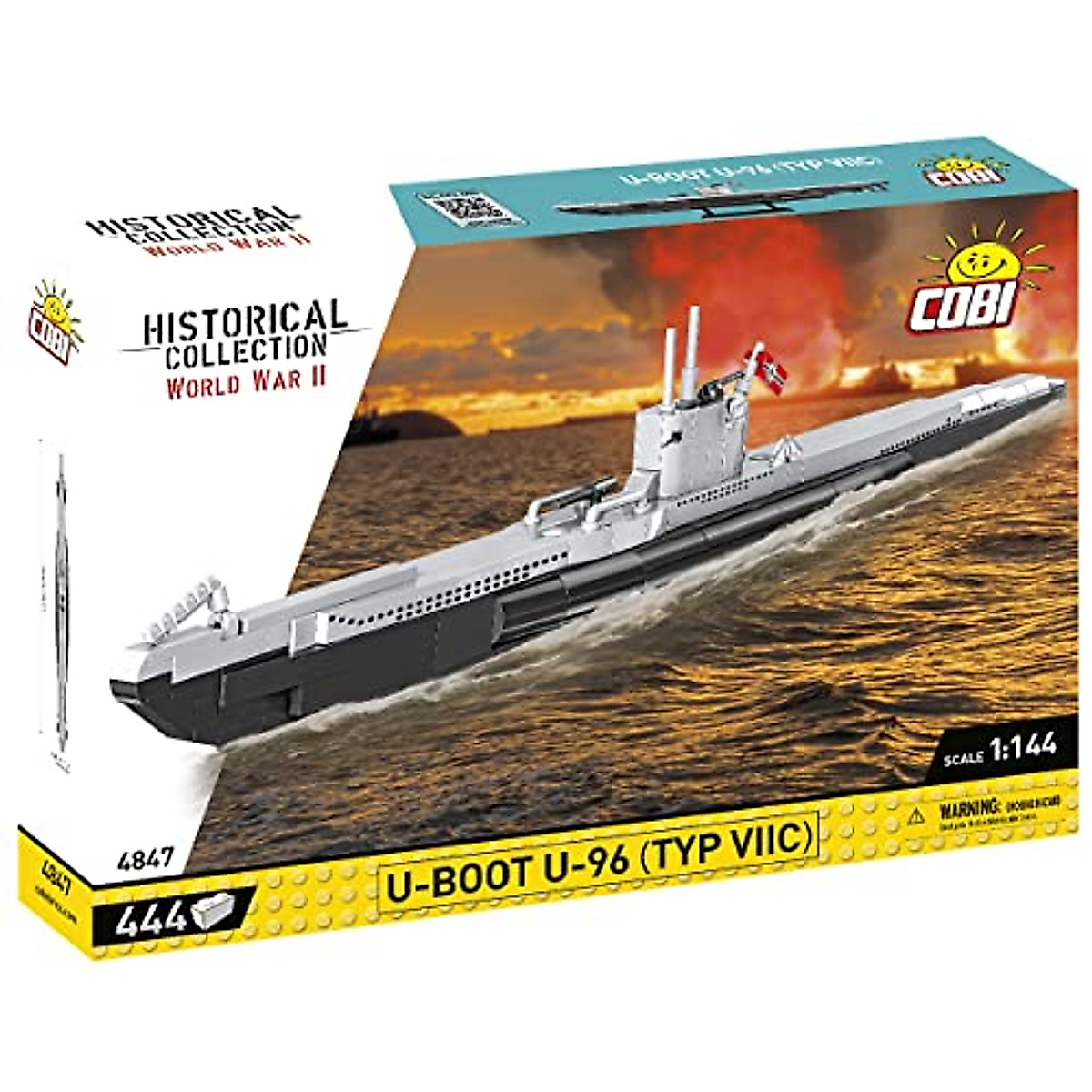 COBI Historical Collection WWII Warships U-Boot U-96 (Type VIIC) Submarine